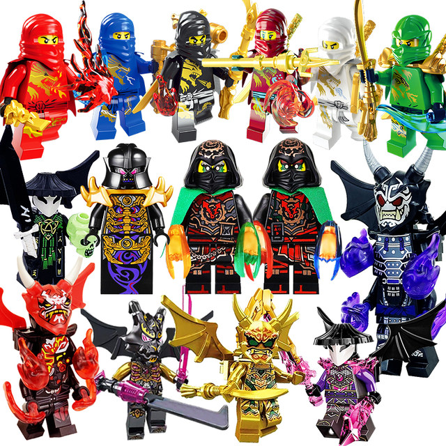 The first generation dragon suit ghost Garmadon gold Lloyd the master ...