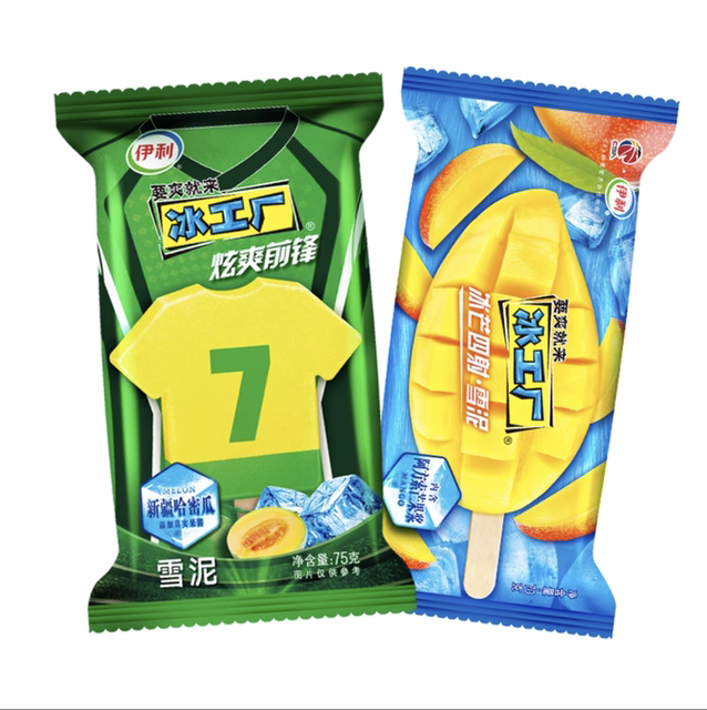 Yili Ice Factory Popsicle Hawthorn Peach Strawberry Slush Ice Cream ...