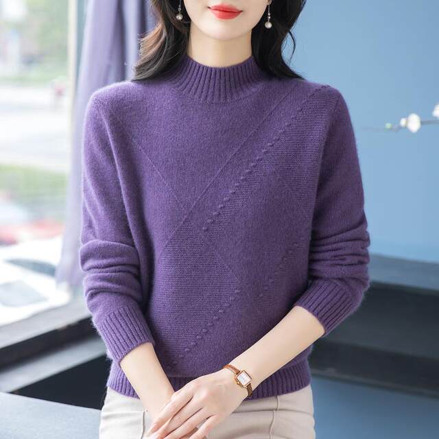 High-end cashmere sweater for women 100 pure cashmere sweater half ...