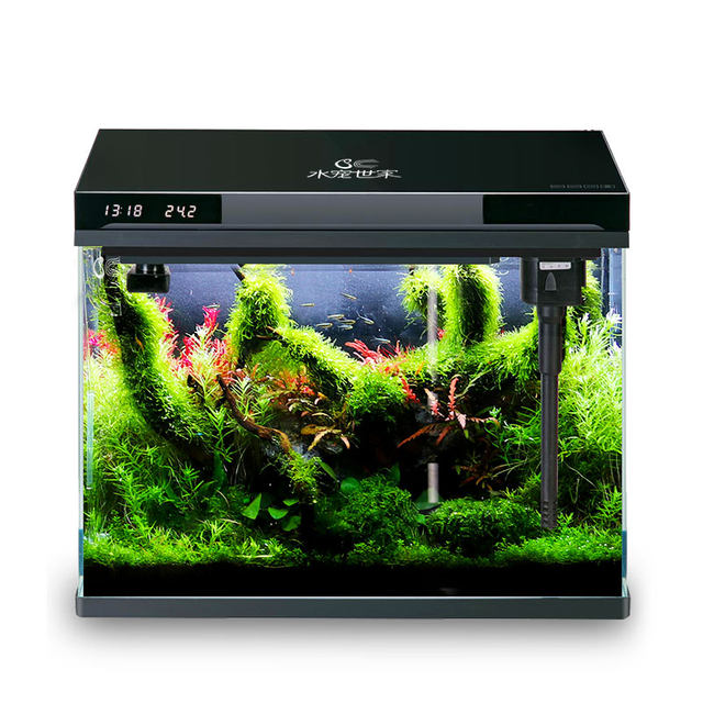 Water Pet Family ultra-white glass fish tank smart digital display ...