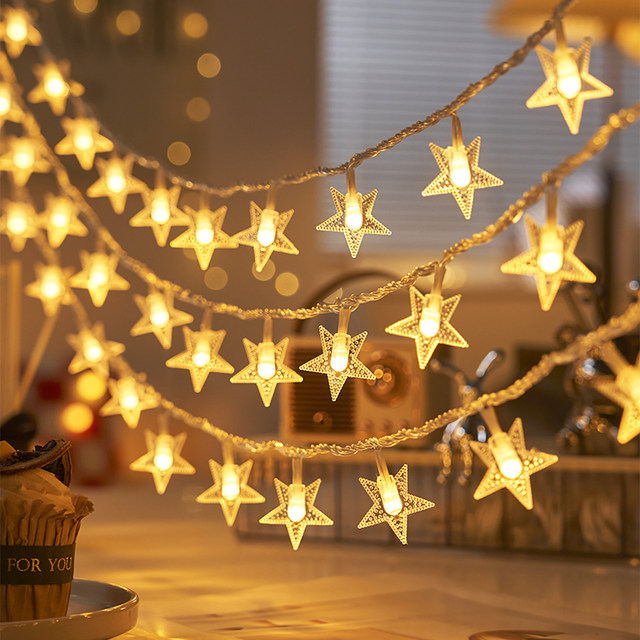 Star lights Christmas LED small colorful lights flashing string lights ...
