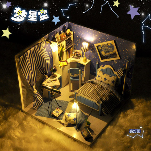 DIY huts to relieve stuffy hand -assembled small house model assembly ...