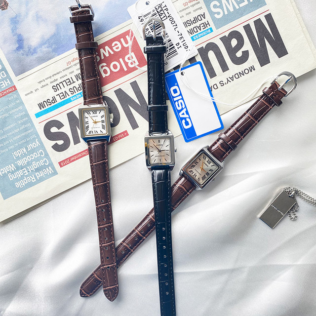 Casio CASIO watch women's small square watch retro examination quartz women's watch LTP-V007L ...