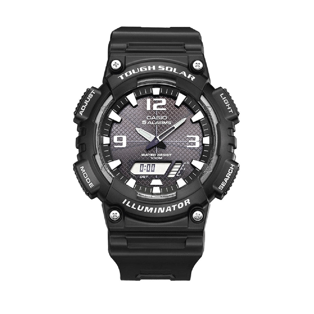 Reloj Casio AQ-S810W-1A Solar Quartz - Correa de Resina Negra