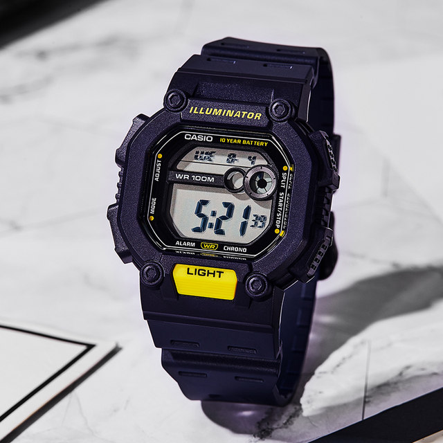 CASIO Casio watch men's and women's small square retro student sports ...