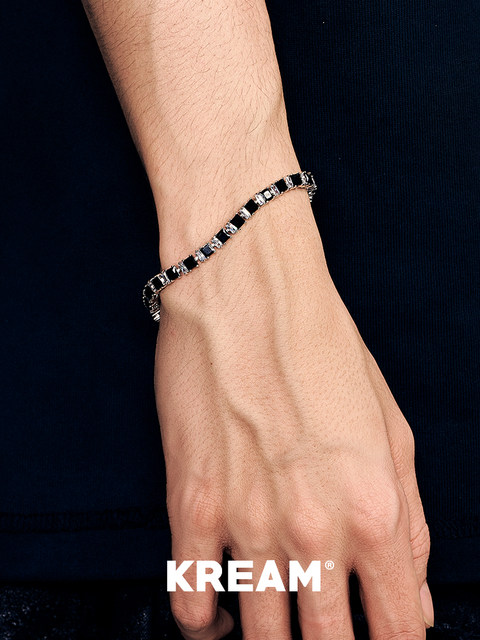 KREAM four-color full-diamond tennis bracelet for men and women, hip-hop style