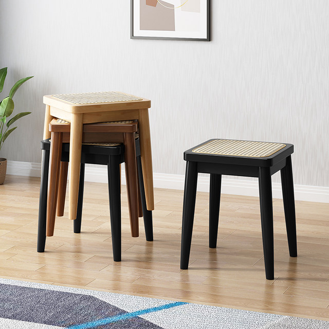 Solid wood Fangtan Stool Home Table Stool, small round stool, stack a ...