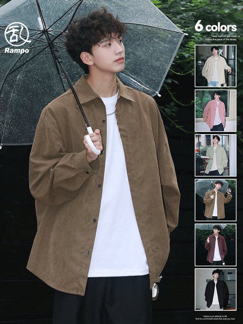 Rampo/Random Shirt Long Sleeve Boys 2025 Spring Top Jacket Trendy Brand ...