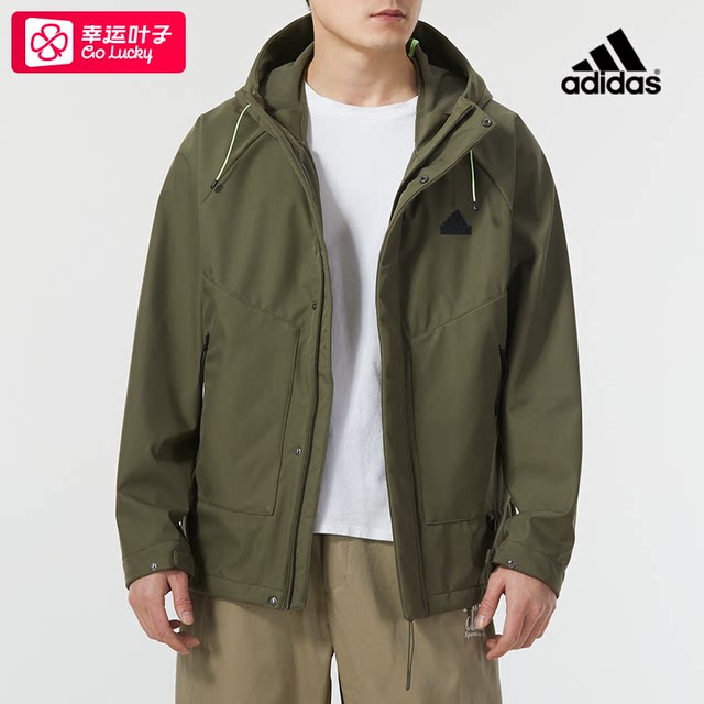 Adidas jacket hooded men's clothing new wind -proof running shuttle ...