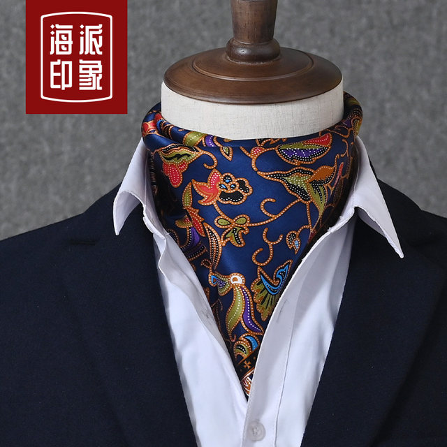 British silk scarf men's silk square scarf mulberry silk scarf flowing ...
