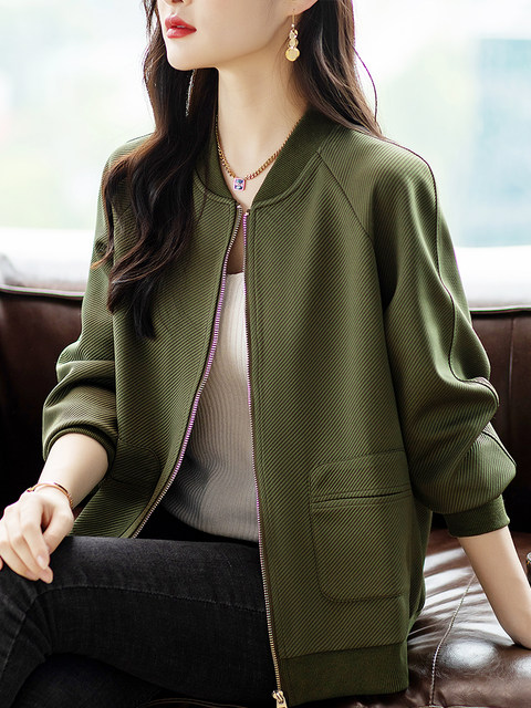 September Momo Baseball Jacket Short Coat for Women, Autumn 2025 New ...