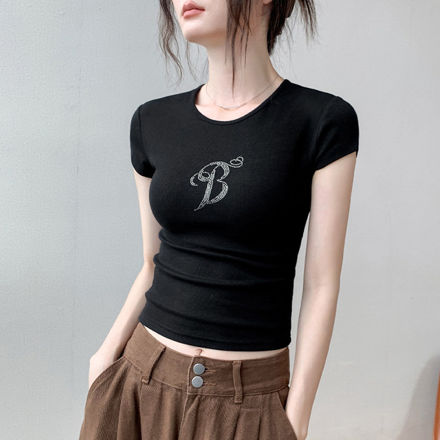 Ge Bei Shangxia Short -sleeved T -shirt Female 2024 Xia Xiu Xiu Slender ...