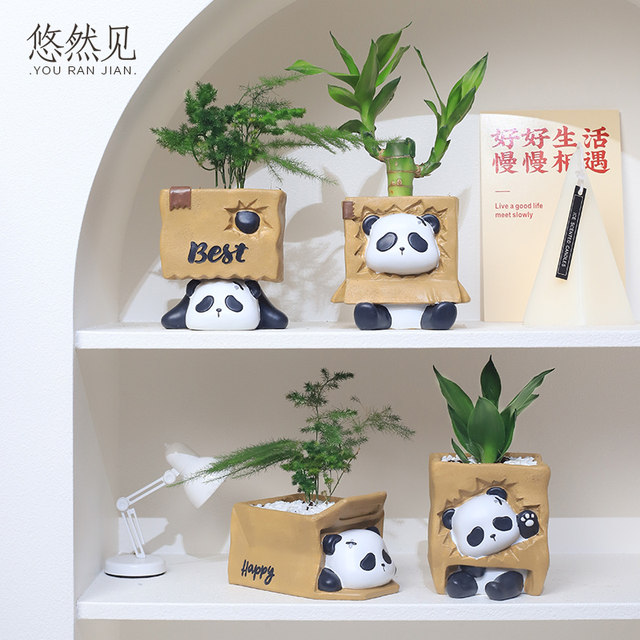 Trick or Treat Little Bear Flower Pot Cute Panda Succulent Flower Pot ...