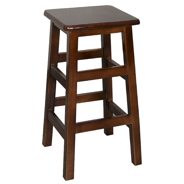 All solid wood high square stool rectangular high stool commercial ...