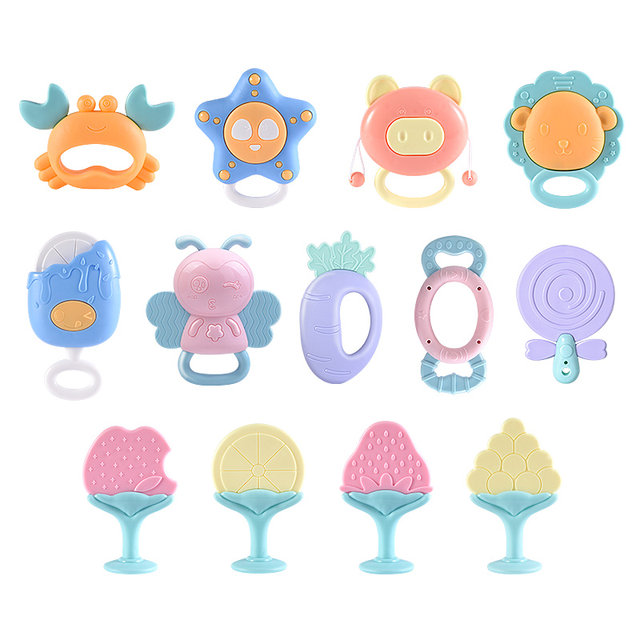 Baby toy rattle 0 to 3 months old baby can chew teether 1 to 6 years ...