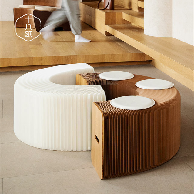 Eighteen paper shoe-changing stools telescopic folding bench bed end ...