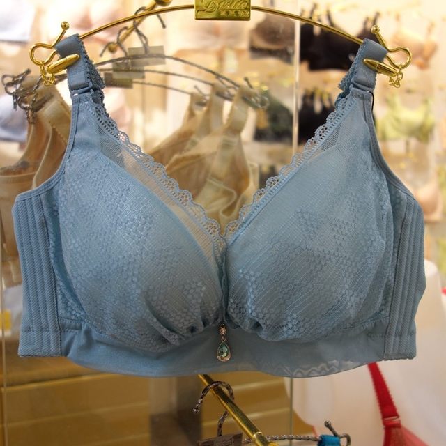 Dai Zhidi special offer glossy solid color shaped bra with thin top and ...