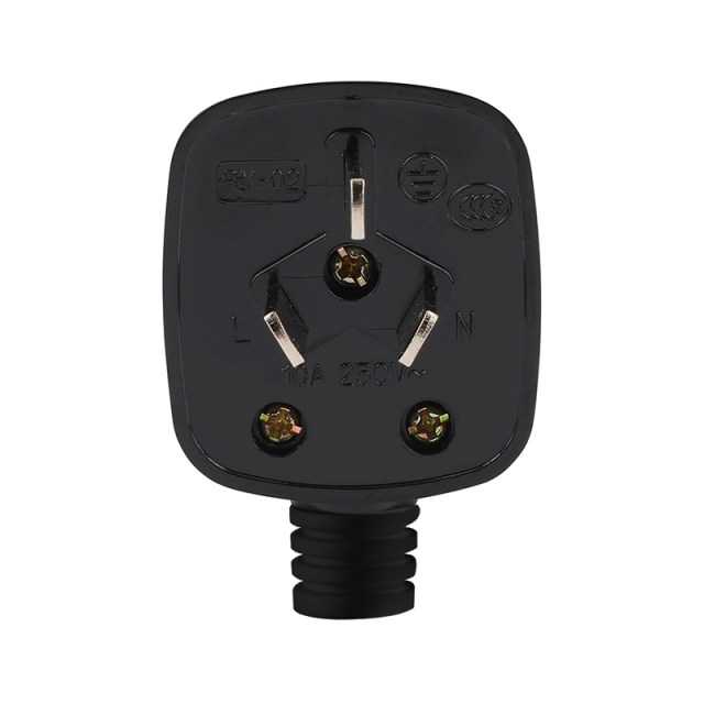 Black national standard triangle power plug industrial high -power air ...