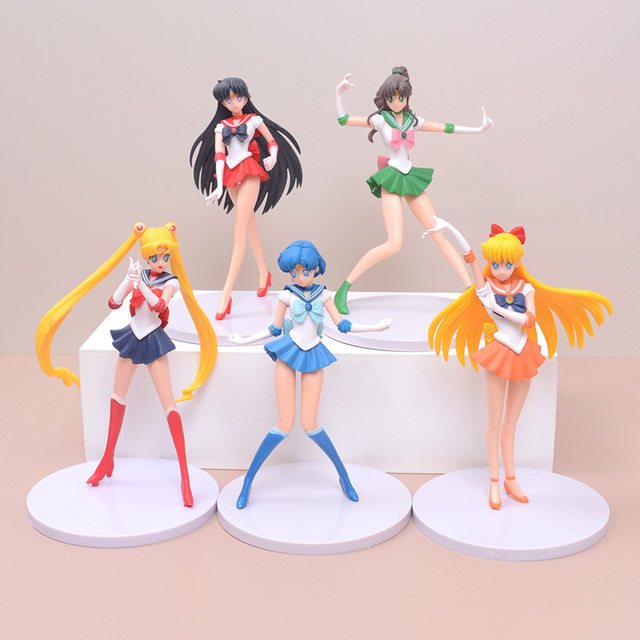 Cross-border 5 Sailor Moon SQ figures in standing poses, Sailor Moon ...