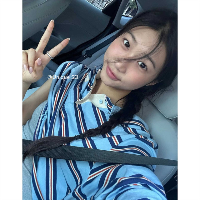 Unique sei street autumn and winter stripe color color color polo ...