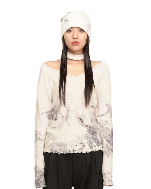 Unique SEI Korean version simple early spring pattern printed broken ...