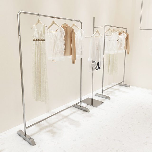 Clothing store display rack floor-standing men's and women's clothing ...
