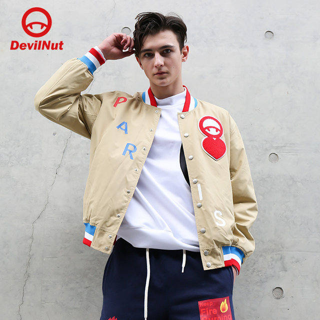 DEVILNUT trendy brand Devil autumn and winter new men's and women's couple jackets Notre Dame de ...