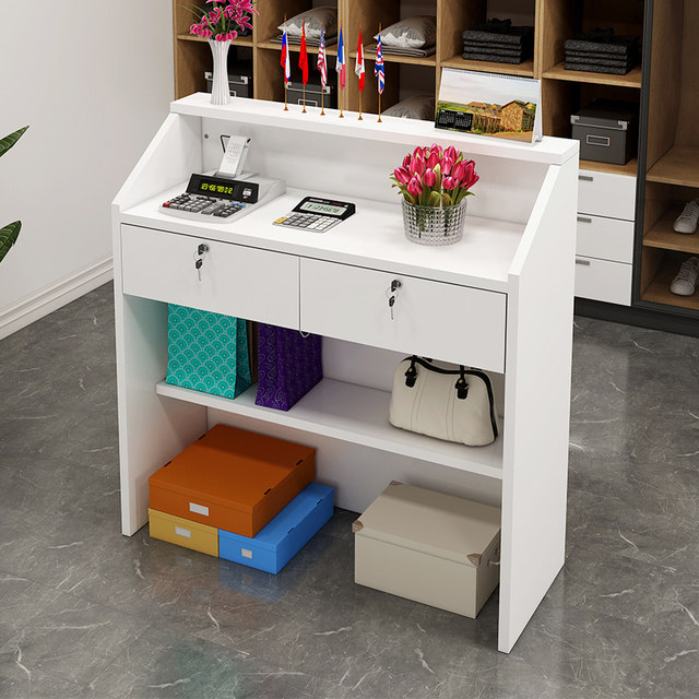 Simplicity of cashier, simple modern beauty salon shop small front desk ...