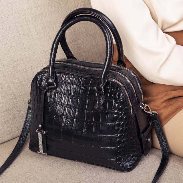 Crocodile pattern handbag for women 2025 new European and American ...