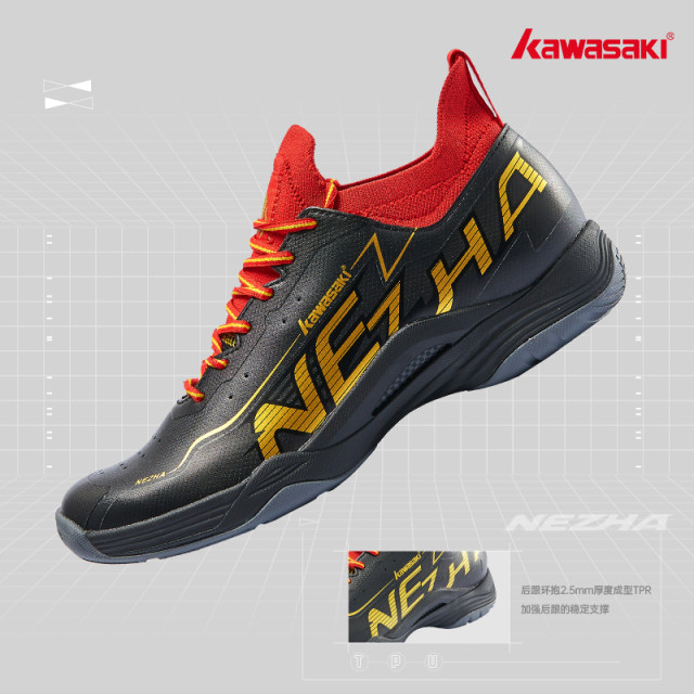 Kawasaki Nezha badminton shoes for men and women, non-slip, wear ...