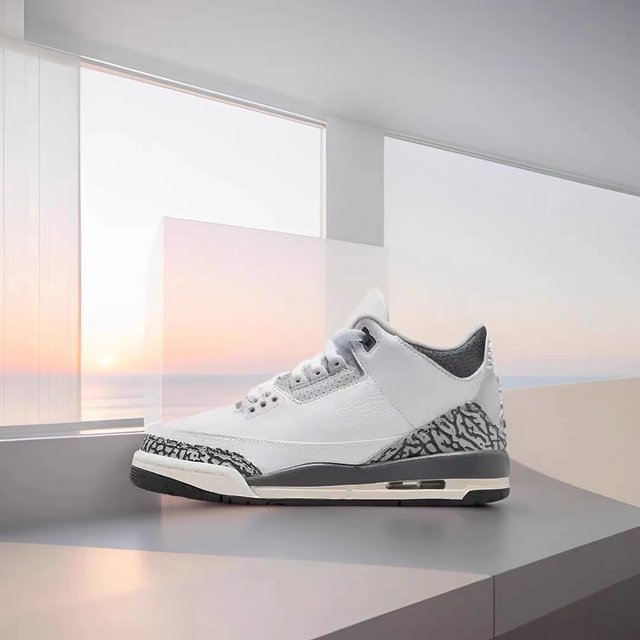 New aj3 black and white Hiroshi Fujiwara co-branded men's shoes cherry ...