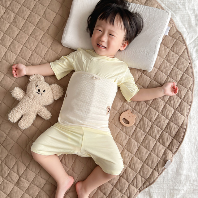 Korean baby bubble gauze belly protector for autumn air-conditioned ...