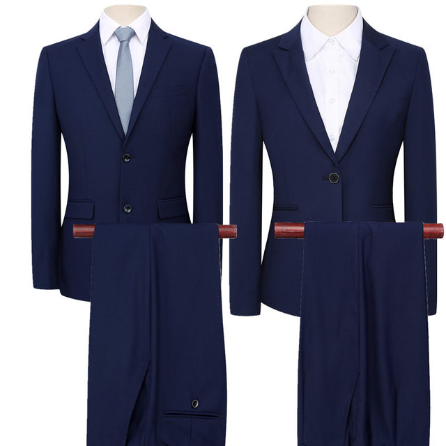 Volvo 4S shop new blue suit suit male and female career work clothes ...