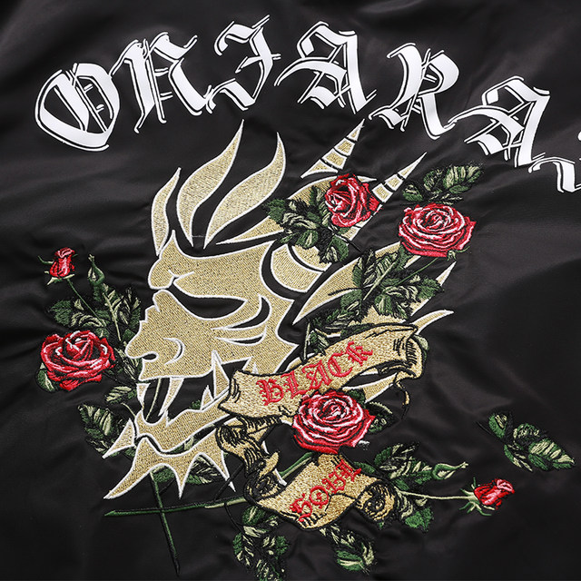 oniarai ghost wash 21SS trendy brand gothic rose embroidery print men's ...