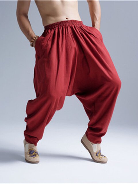 Spring and summer new cotton, linen and linen large crotch bloomers for ...