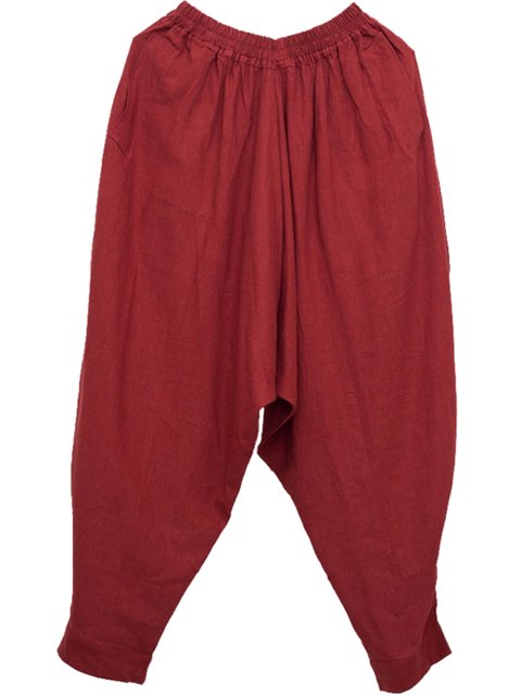 Spring and summer new cotton, linen and linen large crotch bloomers for ...