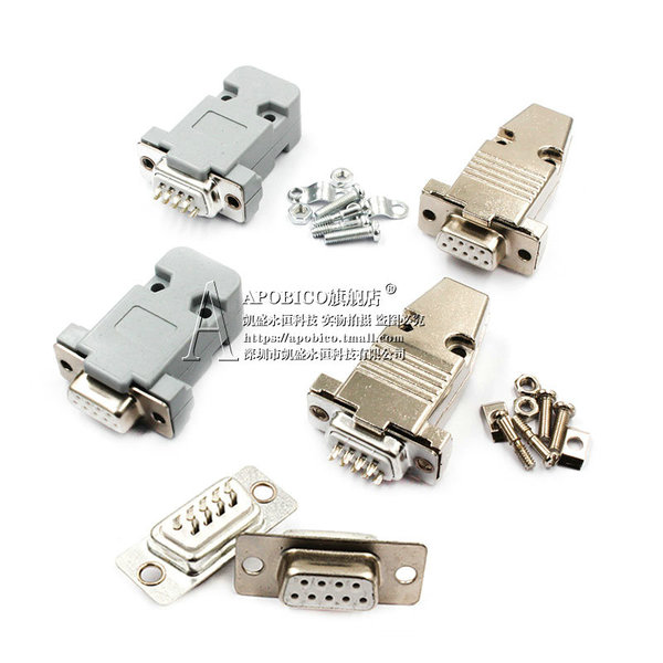 DB9/DR9 Female To Male RS232 Serial Interface Welding Plate With Metal ...