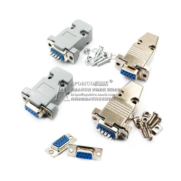 DB9/DR9 Female To Male RS232 Serial Interface Welding Plate With Metal ...