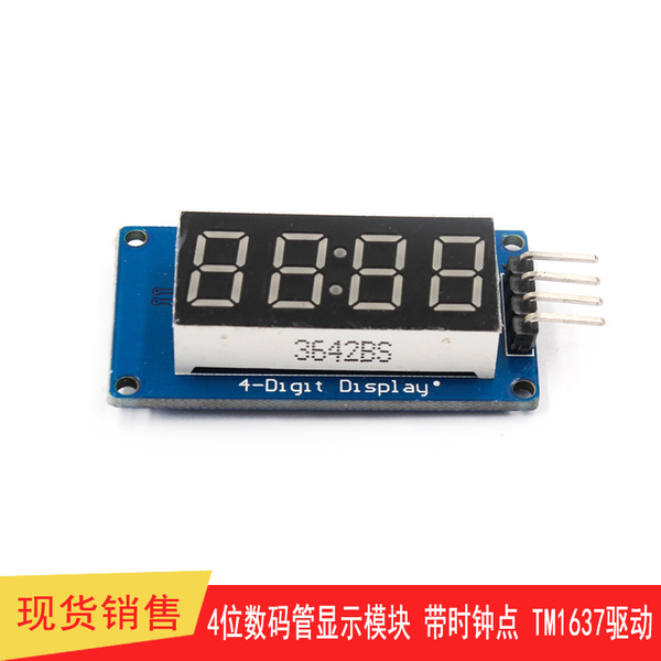 TM1637 4-Digit LED Display Module With Adjustable Brightness, Clock ...