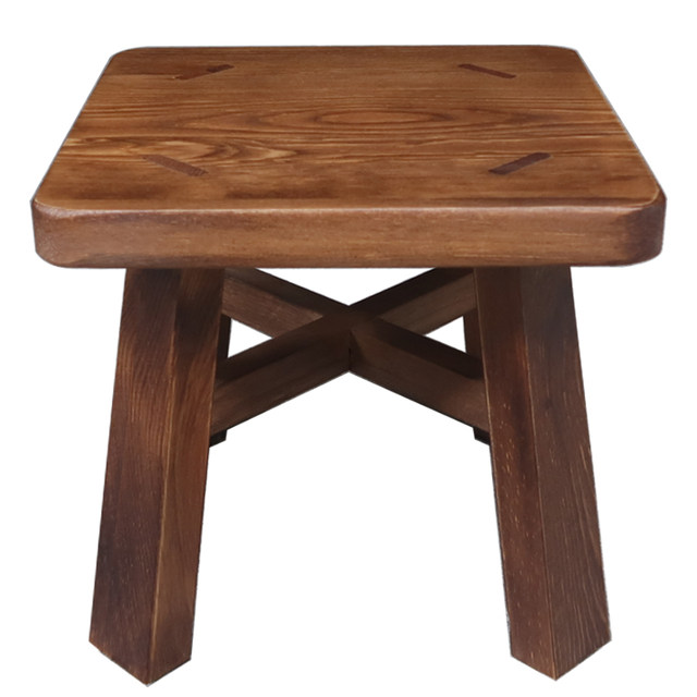 Nordic round stool solid wooden chair stool adult stool home dance ...