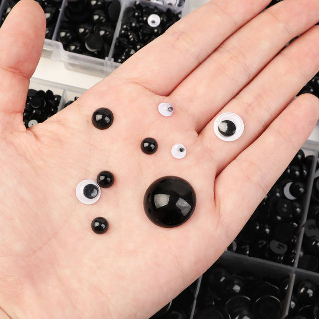 Children's handmade diy three-dimensional eyeball plastic flat black ...