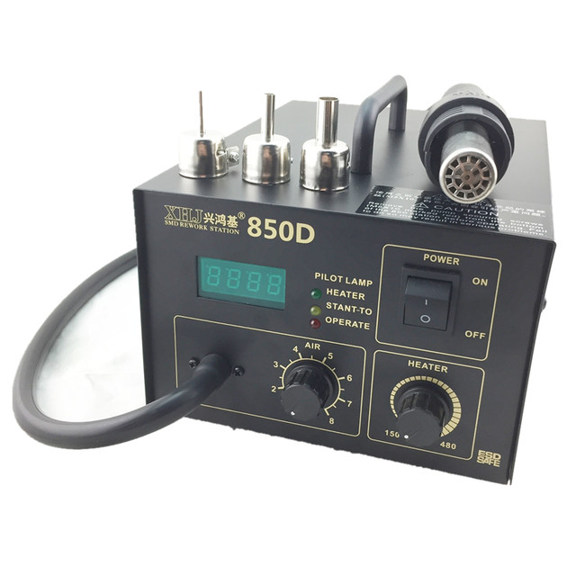 850D+850A hot air gun desoldering station digital display adjustable ...