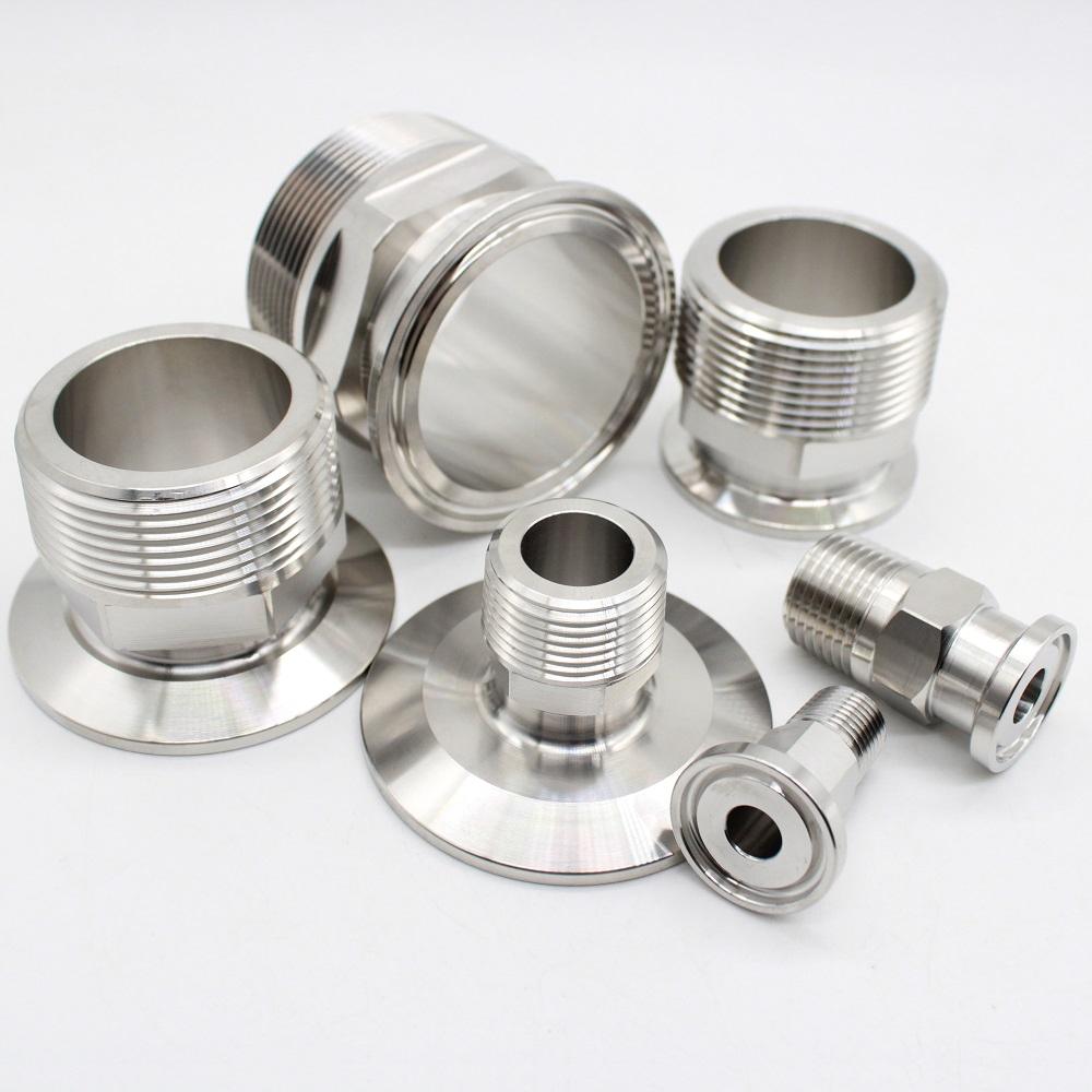 304 316LNPT快装螺纹接头21MP出口标准外丝速连转换卡箍活套式TC-淘宝网