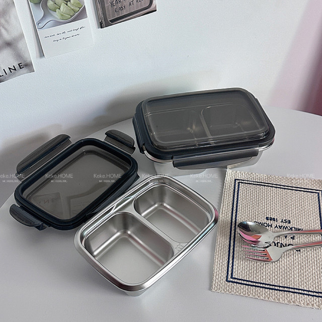 304 stainless steel lunch box, food grade lunch box with lid, special lunch box for students and ...