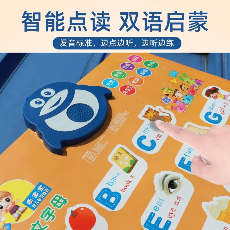 Lole Fish Alphabet Wall Chart - Phonetic Pronunciation Learning Toy