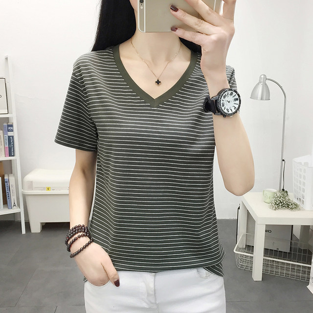 Summer plus size women's short-sleeved t-shirt for middle-aged mothers ...