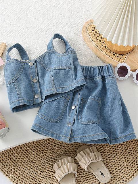 Girls Suit 2024 Summer New Style Children's Baby Girl Fashionable ...