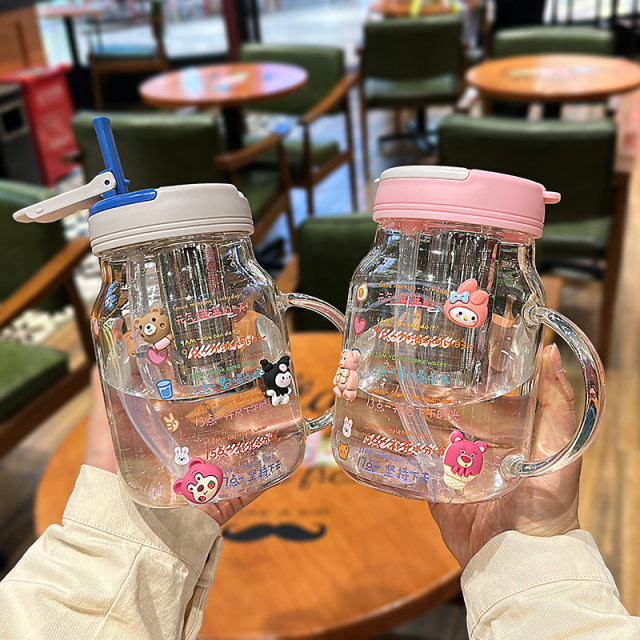 Internet celebrity big belly glass tea water separation high ...