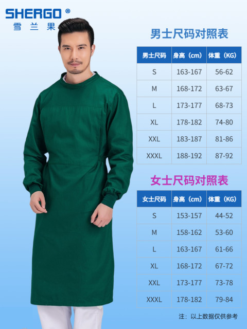 [Cotton] Surgical Gown for Men and Women, Pure Cotton Long-Sleeved ...