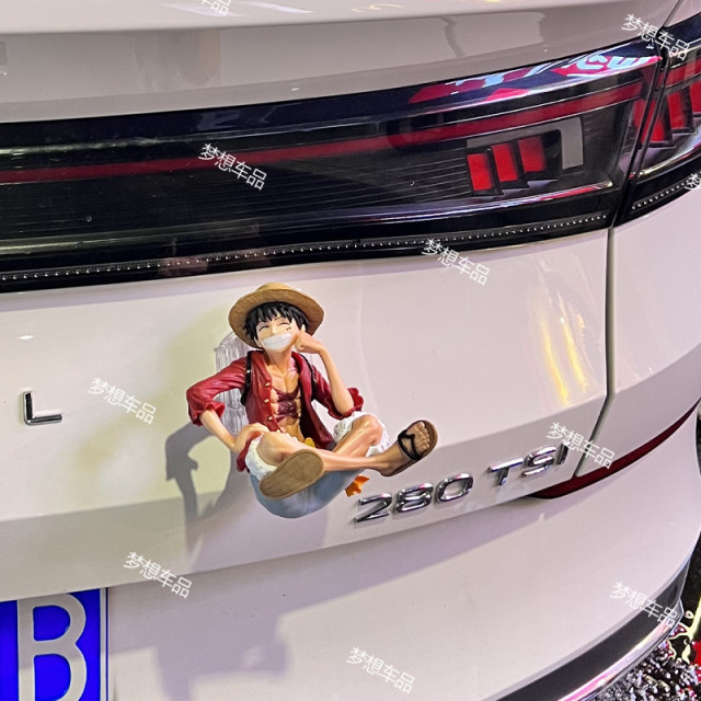 One Piece Smiley Luffy Car Tail Ornament Car Decoration Motorcycle Doll ...